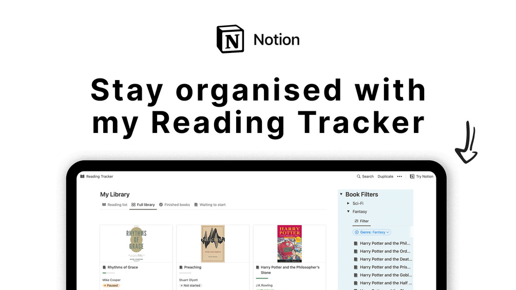 Notion Template Reading Tracker - Notionland Template Gallery